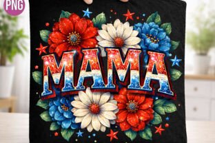 USA Mama Floral Flowers Mother's Day PNG Graphic by Cozy Prints ...