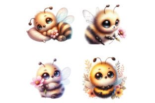 Whimsical Fuzzy Bee PNG Clipart Graphic by Sublimation Design ...