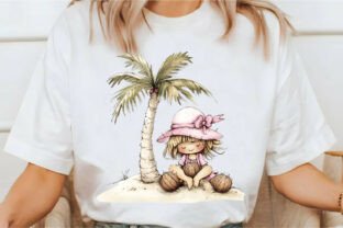 Whimsical Summer Beach Girl Clipart Graphic by ArtStory · Creative Fabrica