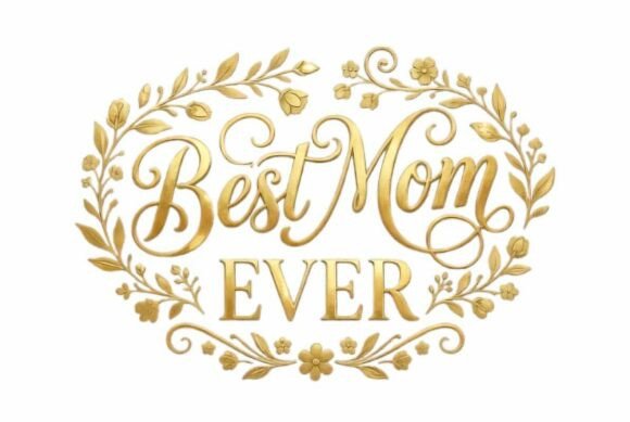 "Best Mom Ever" Typography Clipart Graphic by VetalStock · Creative Fabrica