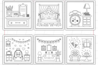 Bold Easy Cozy Kawaii Room Coloring Book Graphic by PLAY ZONE ...