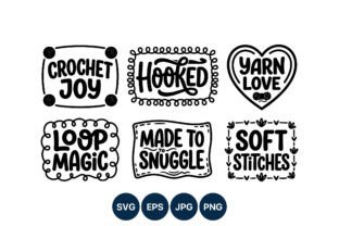 Crochet Quotes Hand Lettering Vector Graphic by DesignVectx · Creative ...