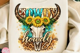 Howdy Bull Skull Sunflower Leopard PNG Graphic by Cozy Prints ...