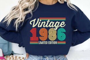 Retro 1986 Birthday Gift Graphic by Rj_king · Creative Fabrica
