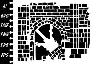 Stencil Brick Arch Ruins Graphic by MARYCRAFTIRIA · Creative Fabrica