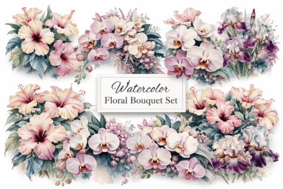 Mothers Day Watercolor Bundle Set Graphic by Creative Studio 55 ...