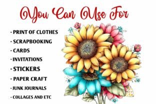 Whimsical Summer Flowers Clipart PNG Graphic by Print Magic · Creative ...