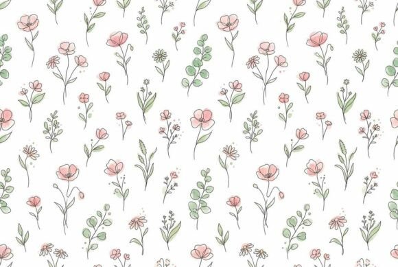 Watercolor Seamless Floral Pattern Graphic by VetalStock · Creative Fabrica
