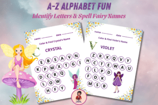 26 Fairy Name Search: a-Z Alphabet Fun Graphic by The Teaching Treasure ...