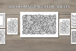 50 Printable Coloring Pages for Adults Graphic by Lasercut_pro ...