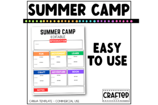 Editable Summer Camp Plan Canva Template Graphic by craftedwithbliss ...