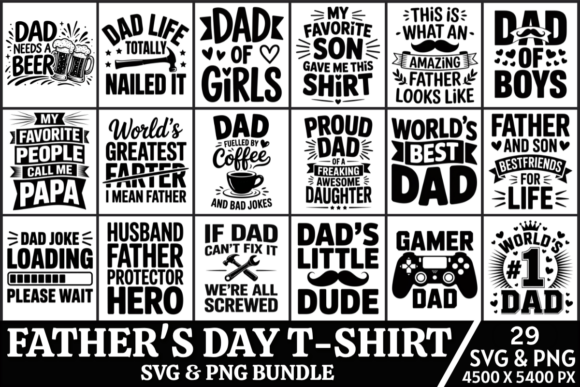 Father’s Day SVG PNG Bundle Bundle · Creative Fabrica