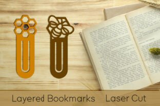 Honey Bee Bookmarks Set, Laser Cut · Creative Fabrica