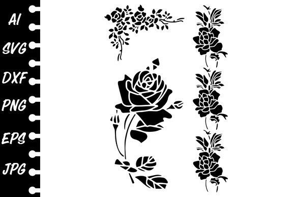 Stencil Floral Woman Face Graphic by MARYCRAFTIRIA · Creative Fabrica