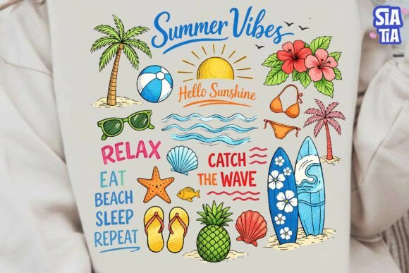 Summer Goose Beach Clipart PNG Graphic by siatia · Creative Fabrica