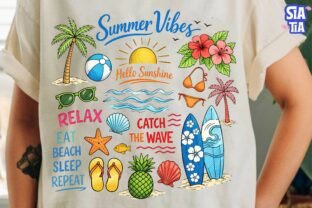 Summer Vibes Beach Clipart PNG Bundle Graphic by siatia · Creative Fabrica