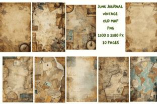 Vintage Old Map Junk Journal Digital Graphic by Fatia hafida · Creative ...