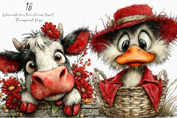 Whimsical Autumn Animals Clipart Graphic by PinkyDesigns · Creative Fabrica