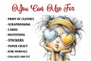 Whimsical Summer Girl Clipart Graphic by Print Magic · Creative Fabrica