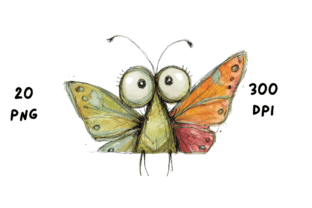 Whimsy Butterfly Storybook Clipart Set Graphic by giraffecreativestudio ...