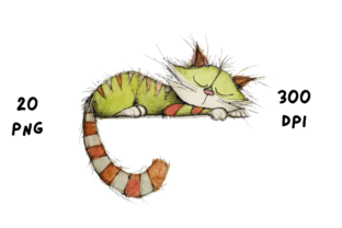 Whimsy Cat Storybook Clipart Set Graphic by giraffecreativestudio ...