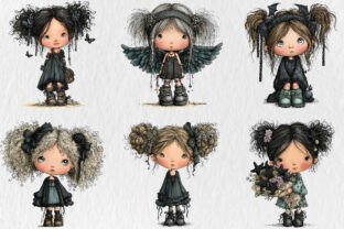 Summer Gothic Beach Girls Clipart Graphic by Rose Art · Creative Fabrica