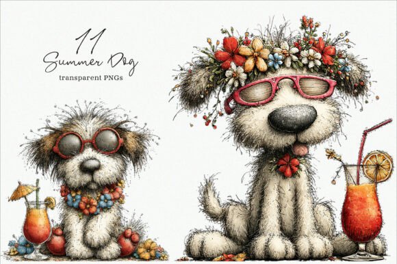 Whimsical Summer Cats Clipart Graphic by SinaCreation · Creative Fabrica