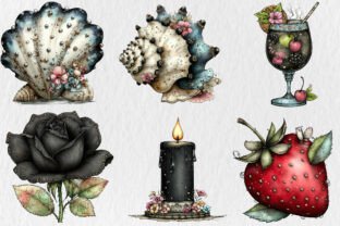 Whimsical Summer Gothic Clipart Graphic by Rose Art · Creative Fabrica