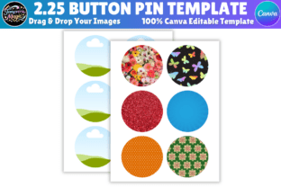 2.25 Button Pin Canva Editable Template Graphic by Canva Magic ...