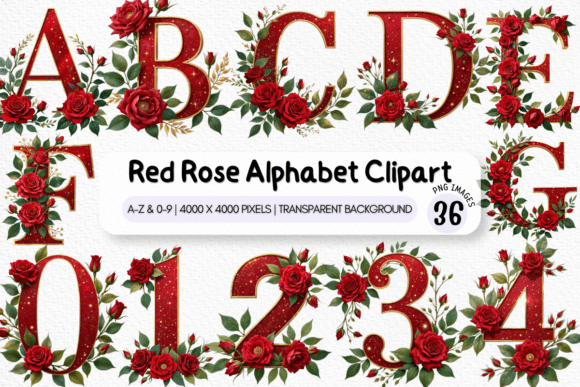 Spring Floral Alphabet PNG Clipart Graphic by Marshall Designs ...