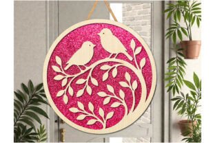 Floral Spring Birds Laser Cut File · Creative Fabrica