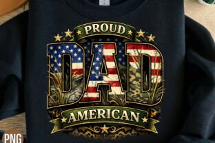 Proud American Dad PNG Flag Design Graphic by Moo Prints · Creative Fabrica