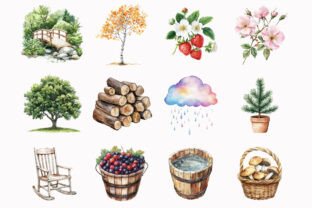 Watercolor Woodland Stories Clipart Graphic by Design Market · Creative ...