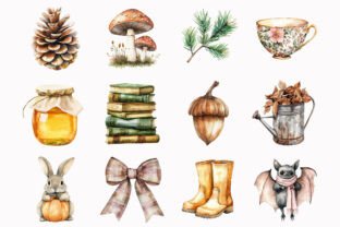 Watercolor Woodland Stories Clipart Graphic by Design Market · Creative ...