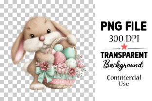 Whimsical Bunny Easter Clipart Graphic by watercolor Design · Creative ...