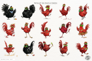 Whimsical Summer Chicken Png Clipart Graphic by Markicha Art · Creative ...