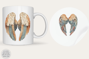 Boho Angel Wings Watercolor Clipart Graphic by Story Studio · Creative ...