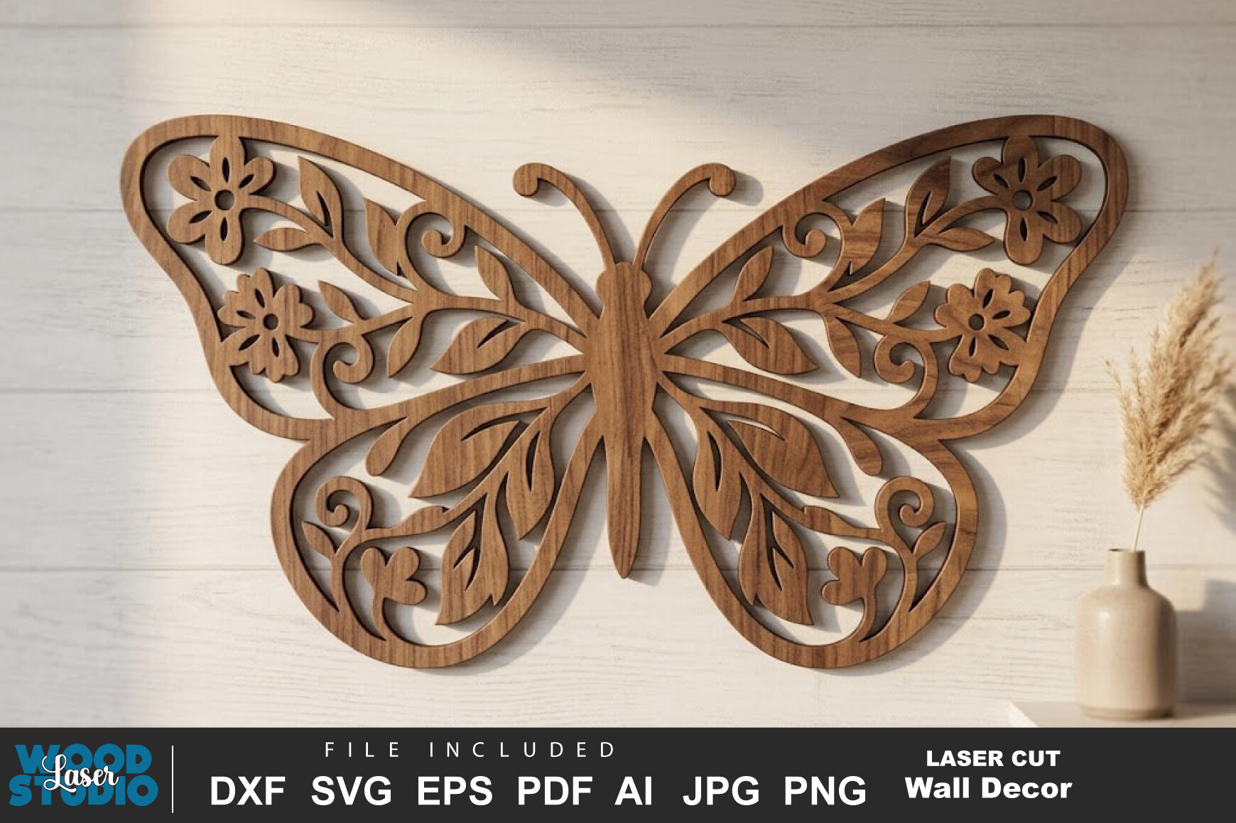 Butterfly Laser Cut SVG File · Creative Fabrica