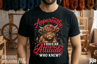 Highland Cow Attitude Funny PNG Graphic by jijopero · Creative Fabrica