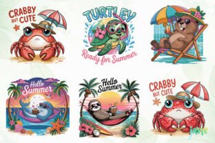 Summer Animal Bundle Clipart Graphic by JaneCreative · Creative Fabrica