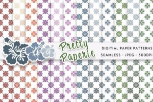 12 Damask Digital Paper Backgrounds Graphic by Pretty Paperie ...