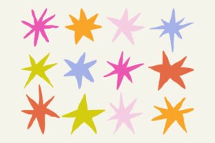 Colorful Abstract Star Burst Bundle Set Graphic by Musbila · Creative ...
