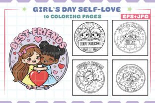 Girl’s Day Self-Love Coloring Pages Graphic by Loca shop4 · Creative ...