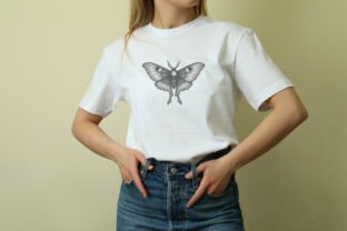 Gothic Moth Moon Dark Tee Design PNG Graphic by Skaberhuset · Creative ...