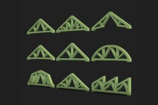 Roof Truss SVG Bundle Structural Pack Graphic by 1xMerch · Creative Fabrica