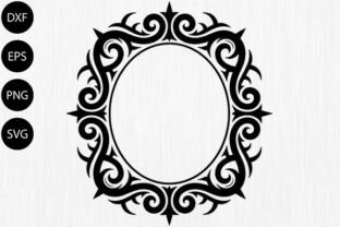 Scalloped Border Oval Frame Vector SVG Graphic by VECTOR AREA ...