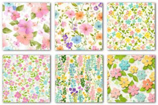 Springtime Flowers Digital Paper Graphic by Precision Patterns ...