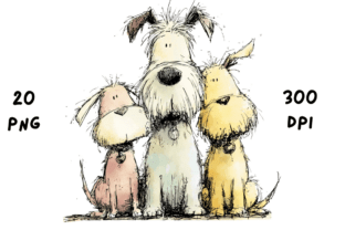 Storybook Whimsy Dog Life Clipart Set Graphic by giraffecreativestudio ...