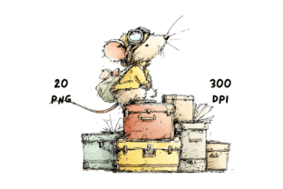 Storybook Whimsy Mouse Life Clipart Set Graphic by ...