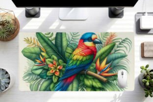 Tropical Birds Desk Mat PNG Graphic by InspireCraft Studio13 · Creative ...